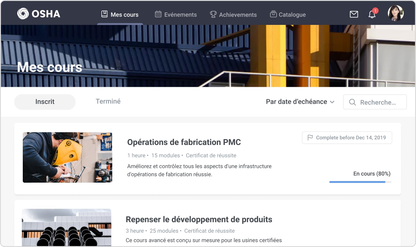 Plateforme LMS eLearning pour formation en ligne